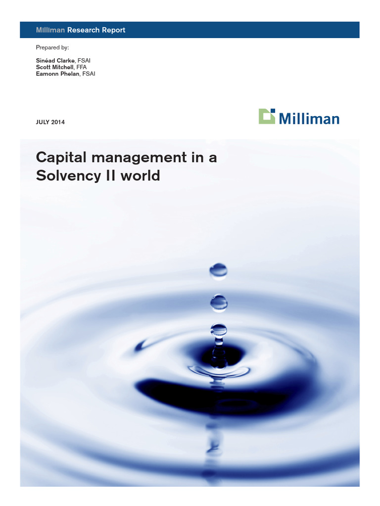 Capital Management Solvency II | PDF | Risk | Financial Capital