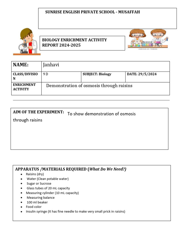 Science Lab Activity Report | PDF