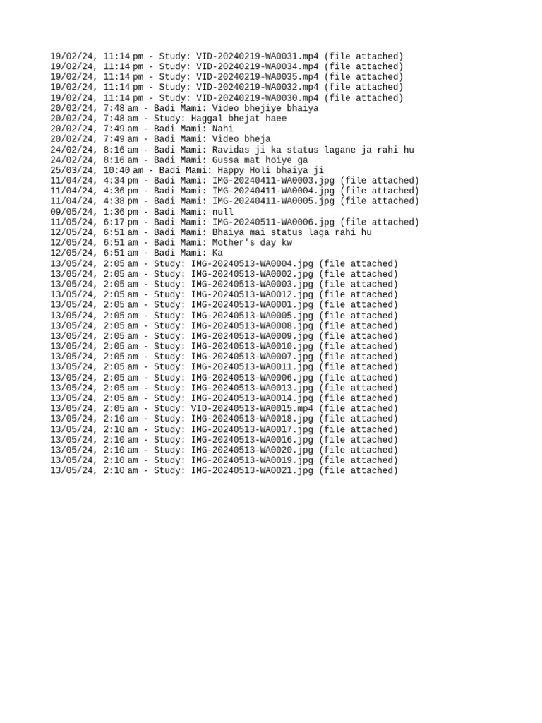 WhatsApp Chat With Badi Mami | PDF