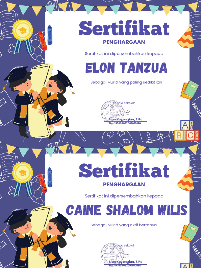 Piagam TK B | PDF | Olahraga & Rekreasi | Kesehatan Holistik