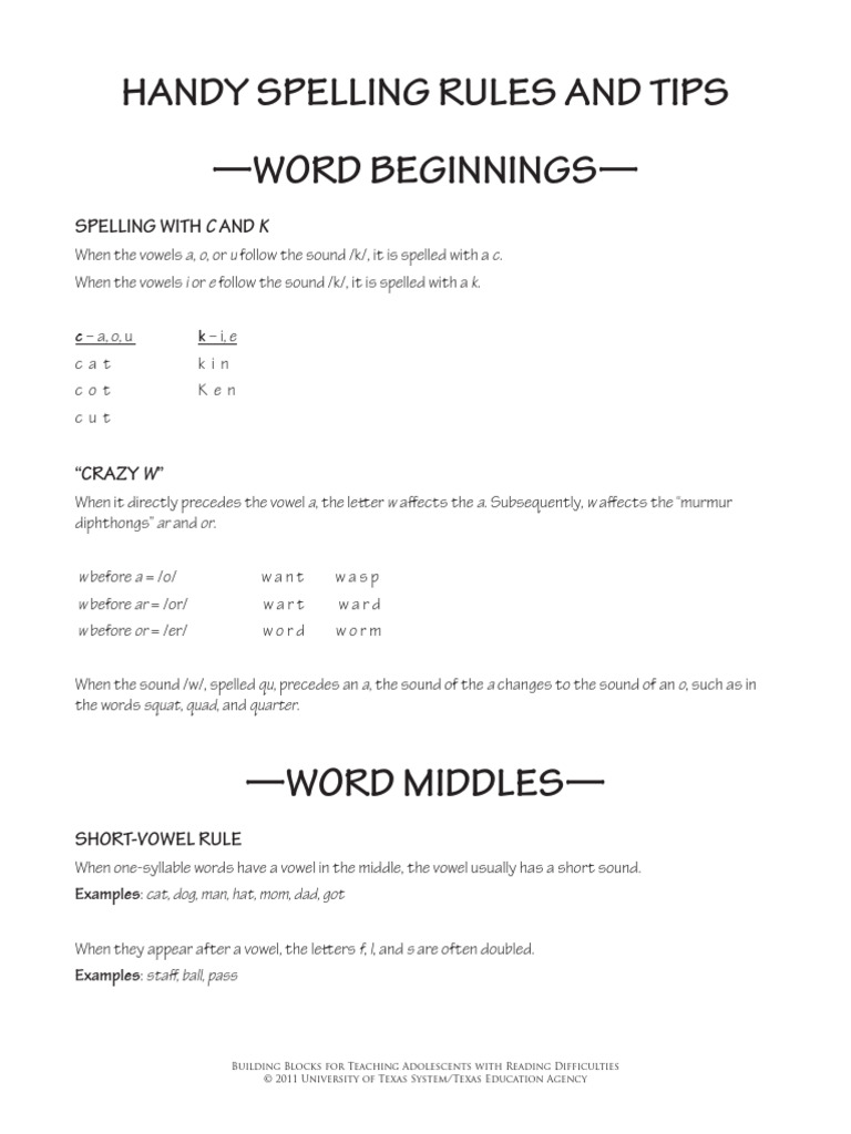 Spelling Rules | PDF | Language Families | Phonology