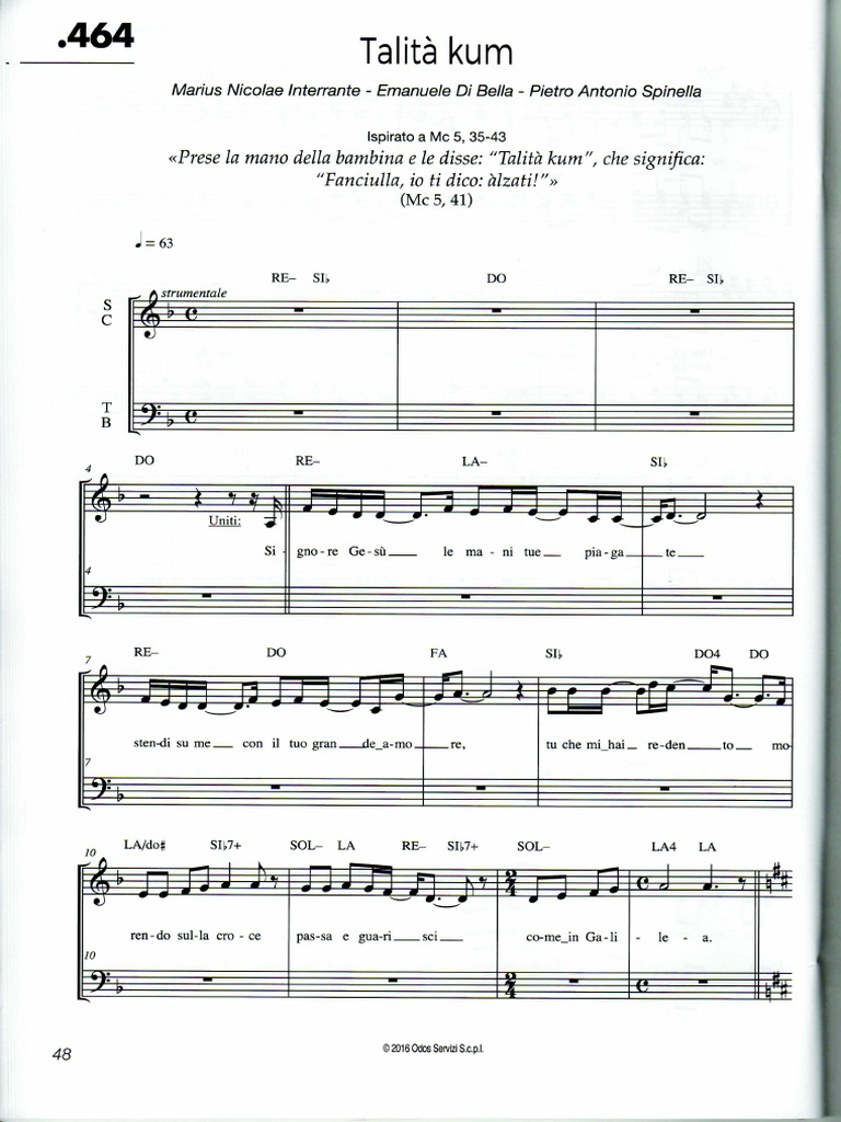 R.n.S. - Talità Kum (dall'album ''Misericordia sei'' - 2016) | PDF