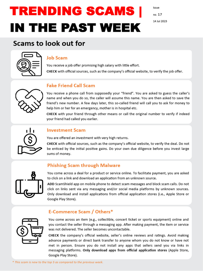 Scam Prevention - Pls Read ! | PDF | Spamming | Sales