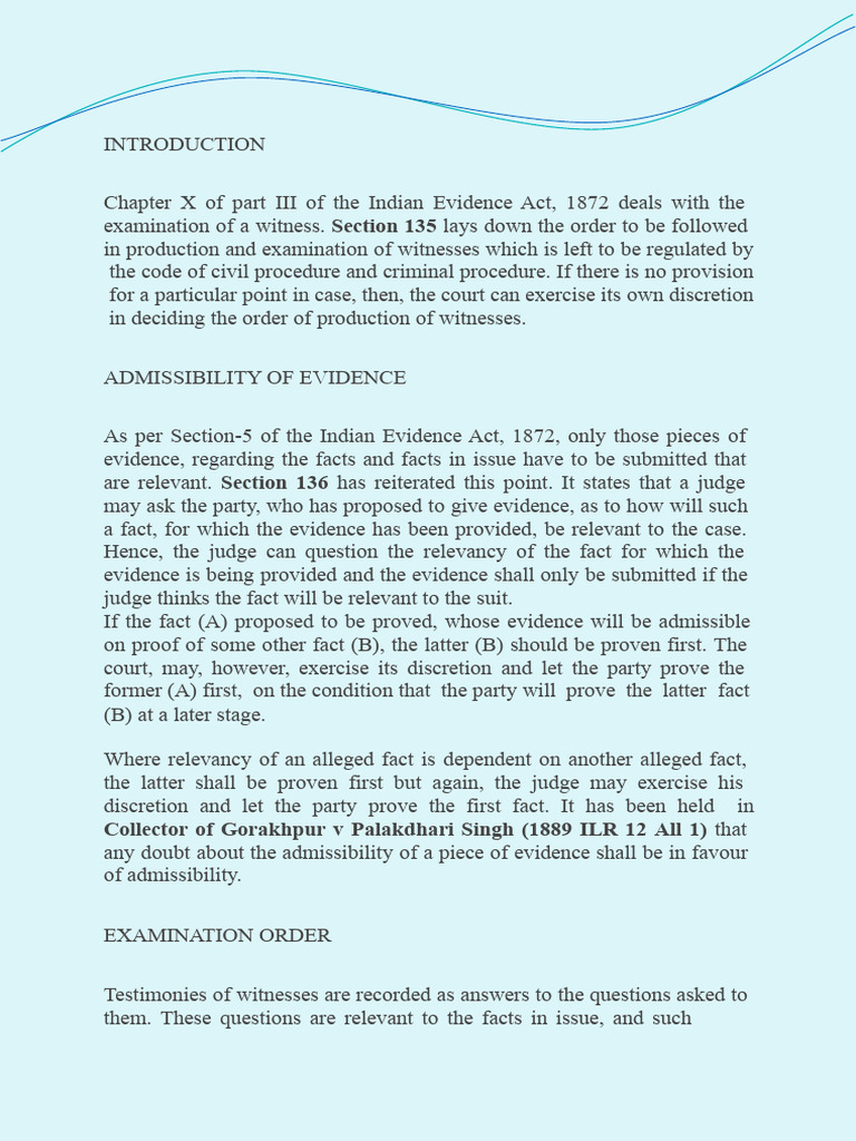 110 - Examination of Witness | PDF | Witness | Evidence (Law)