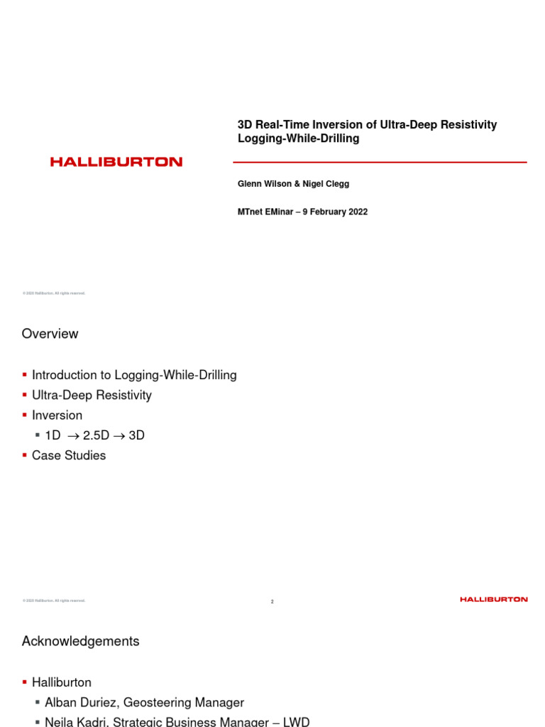 3D Real-Time Inversion of Ultra-Deep Resistivity Logging-While-Drilling ...