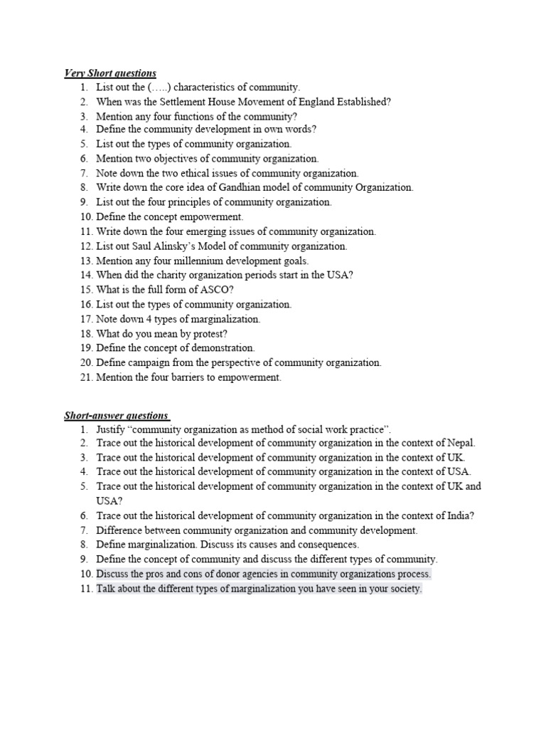 Community Organization: Key Concepts and Issues | PDF | Community ...