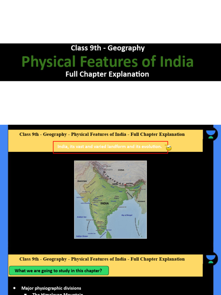 Class 9 Geography: India's Landforms | PDF | Himalayas | Physiographic ...