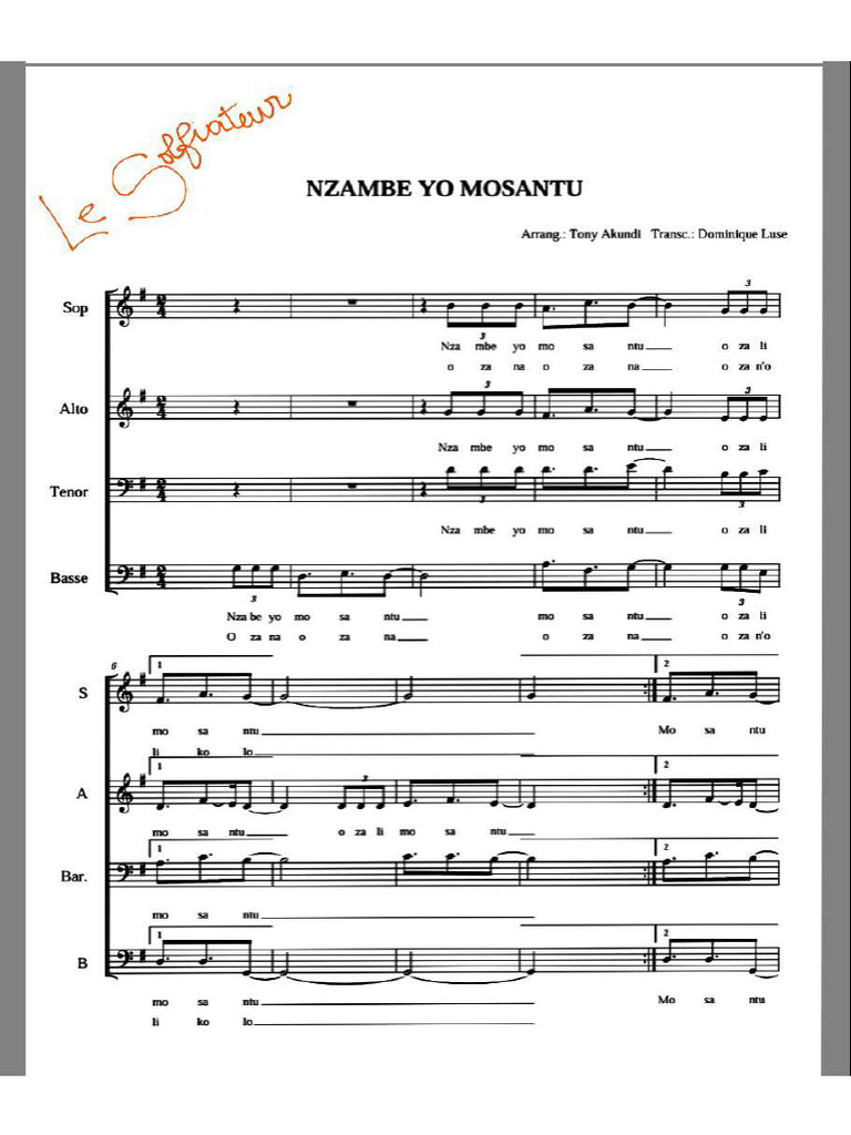 Nzambe Yo Mosantu | PDF