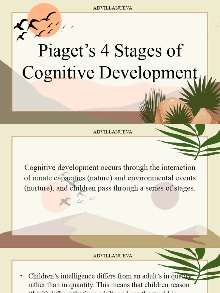 Piaget's 4 Stages of Cognitive Development | PDF | Cognitive ...