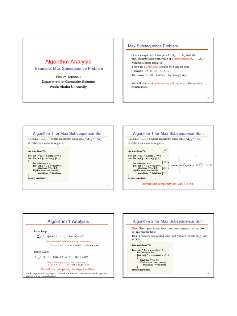 Lect 3 Part 2 Analysis of Algorithm | PDF | Computational Science | Algorithms And Data Structures