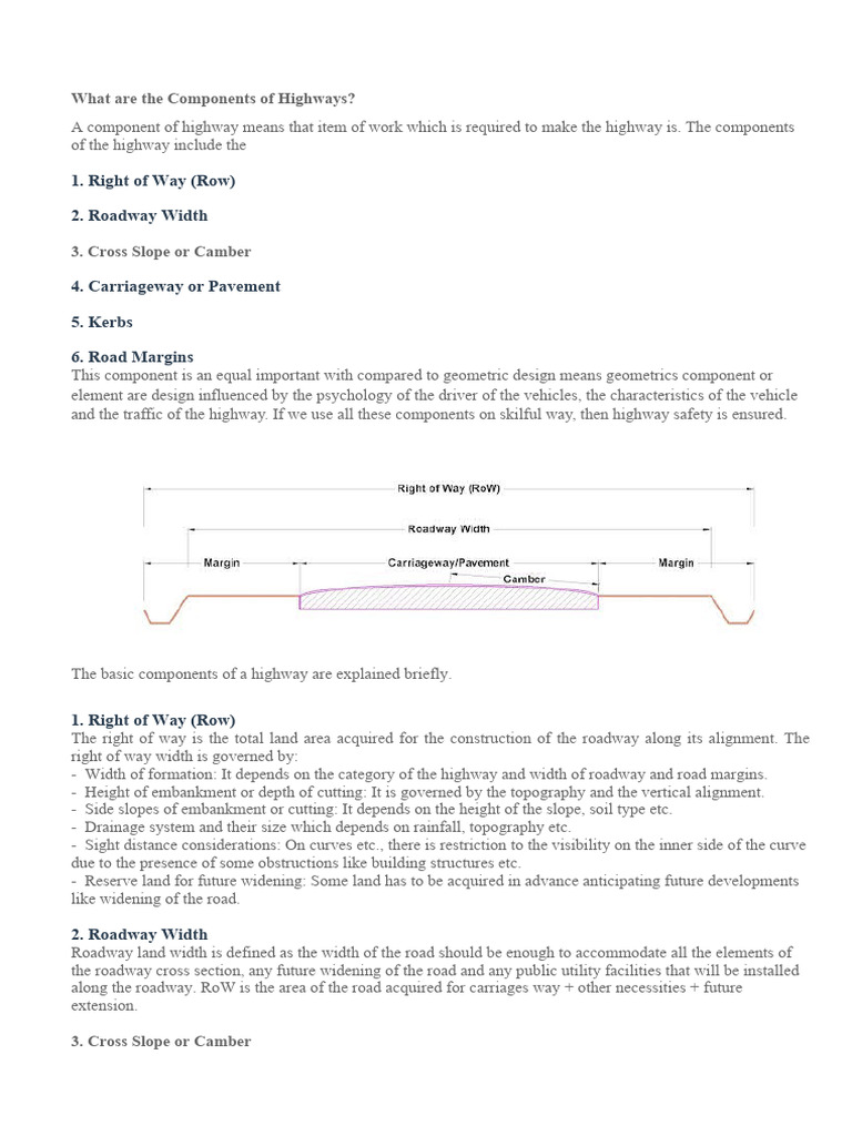 Highways Questions | PDF | Lane | Road