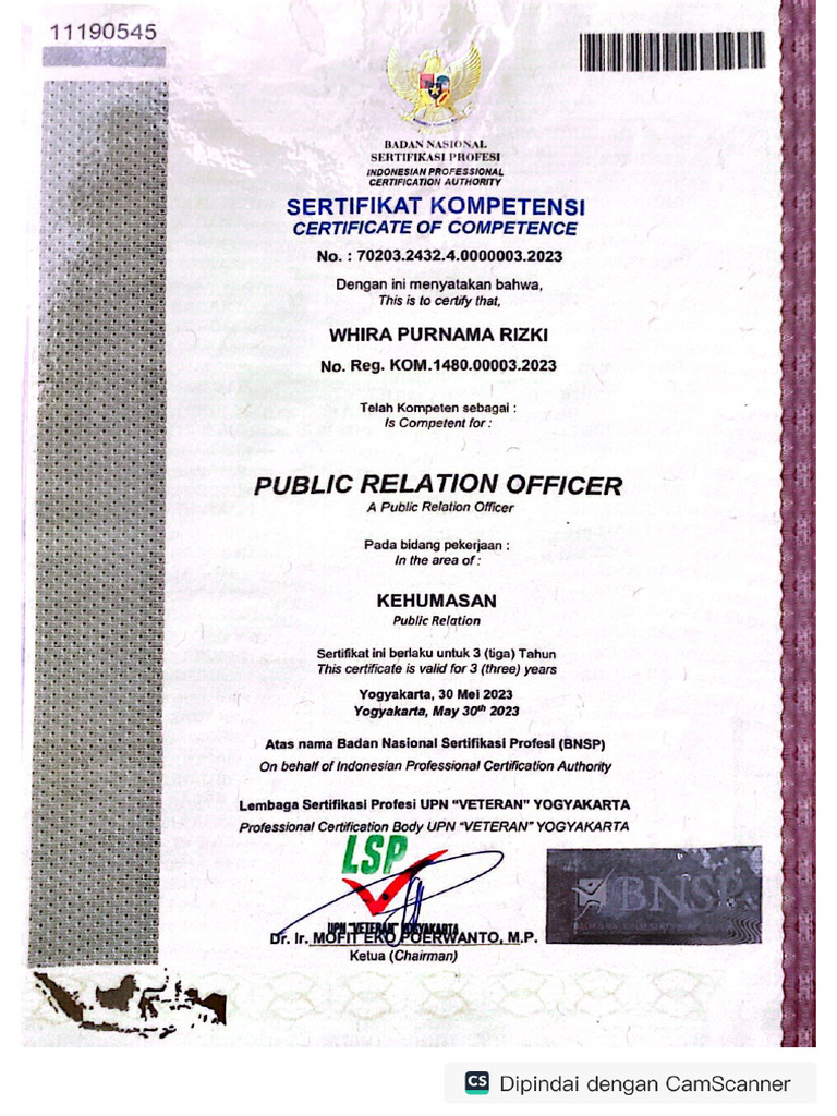 PR Certification | PDF