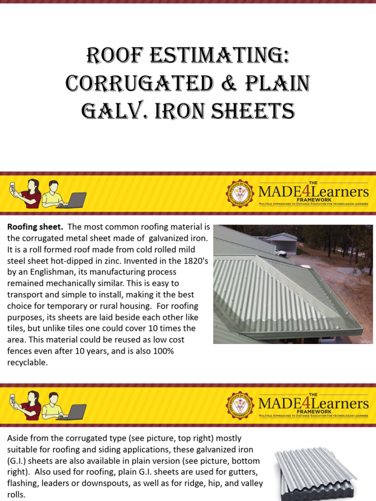 Lesson 15 - Roofing Estimate 1 1 | PDF | Sheet Metal | Materials