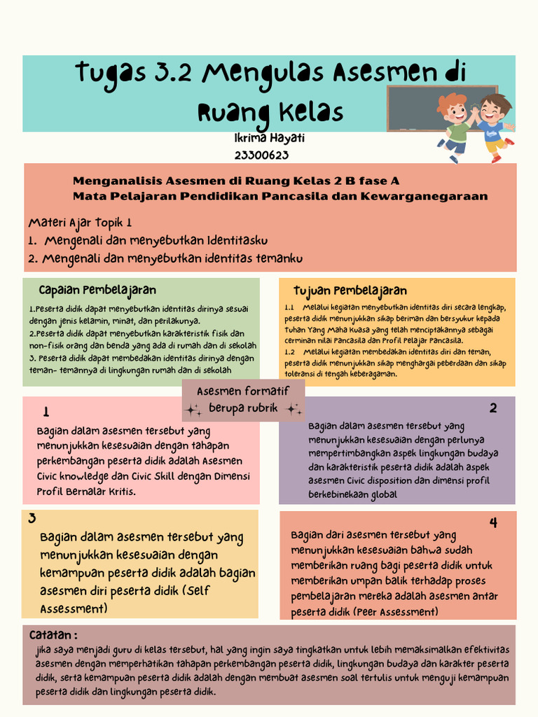 T3-5.b Demonstrasi Kontekstual - Mengulas Asesmen Di Ruang Kelas | PDF