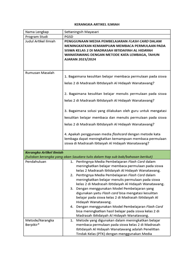 Format Tugas 1 Karya Ilmiah | PDF