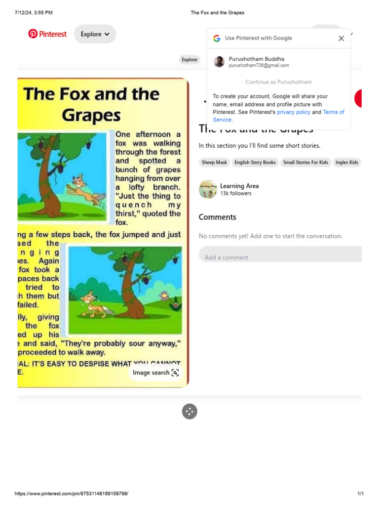 The Fox and The Grapes | PDF