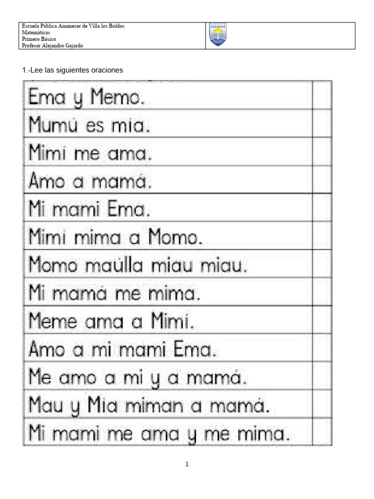 Lecturas Con La M | PDF