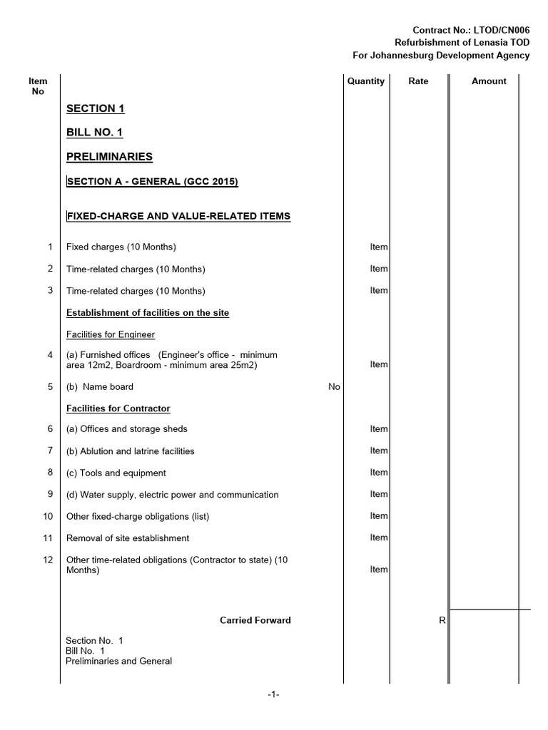 BoQ (1) | PDF | Structural Steel | Concrete