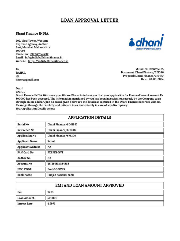 Dhani Finance INDIA | PDF | Payments | Money