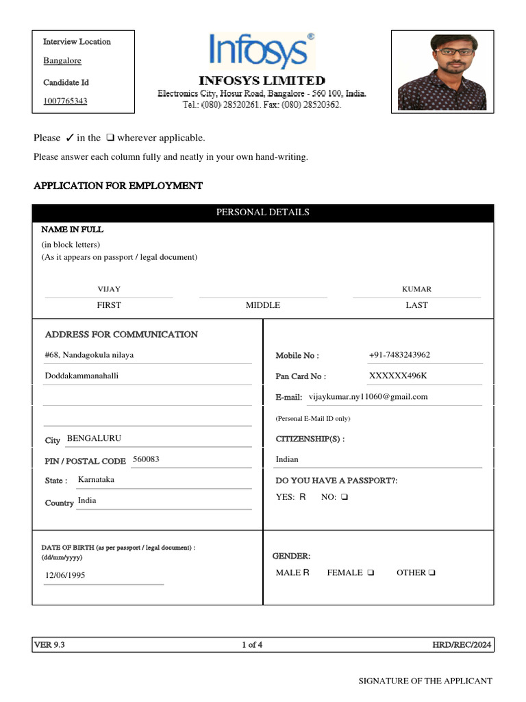 ApplicationForm 13500116 | PDF | Justice | Crime & Violence