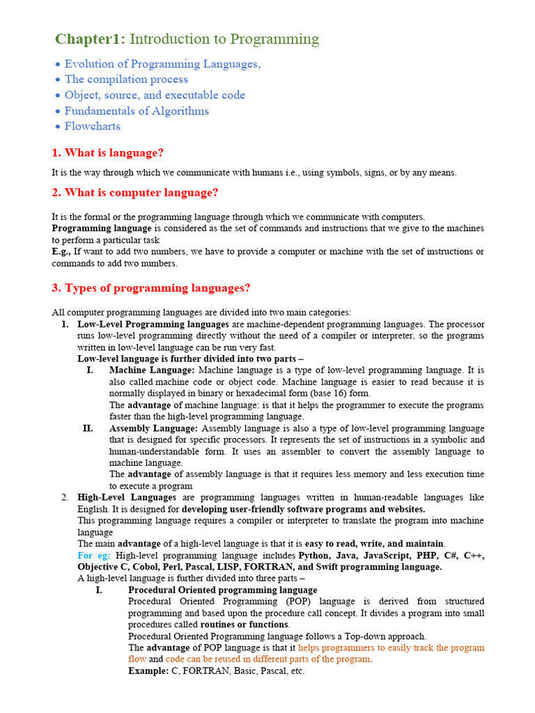 Chapter1 6-12-2022 | PDF | Computer Programming | Object Oriented ...