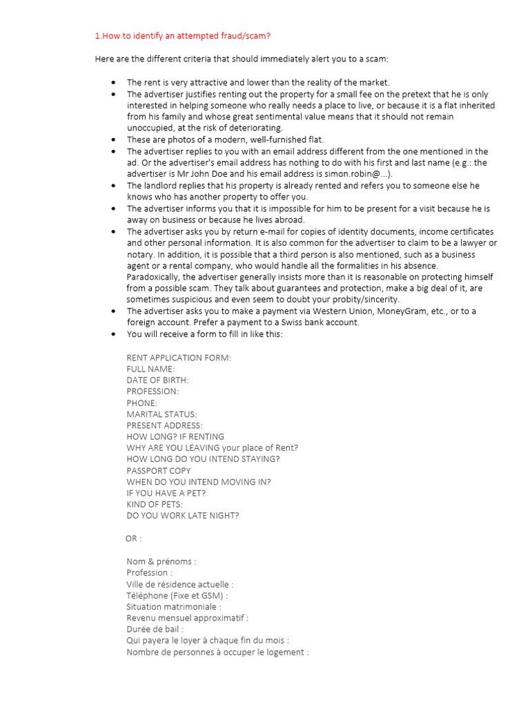 How to identify an attempted fraud | PDF | Advertising