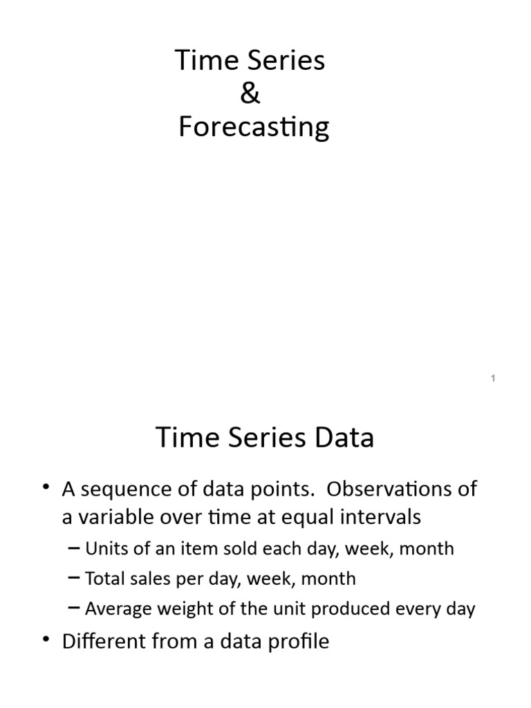Timeseries Forecasting Pdf Autoregressive Integrated Moving Average