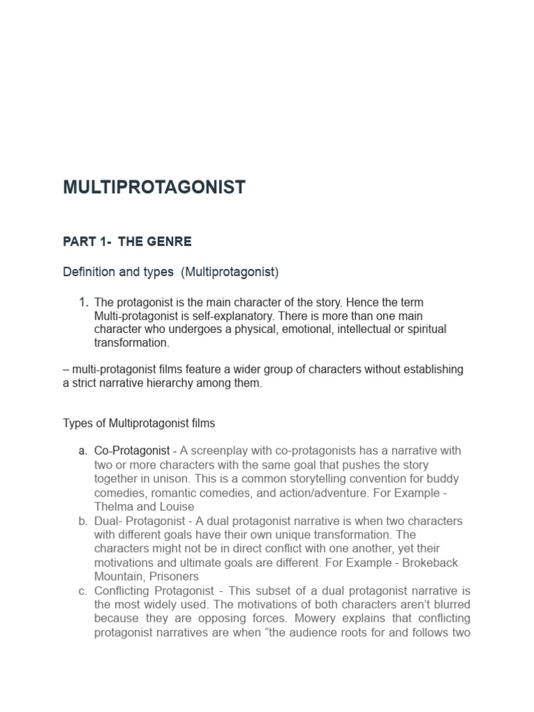 Understanding Multiprotagonist Films | PDF | Narrative