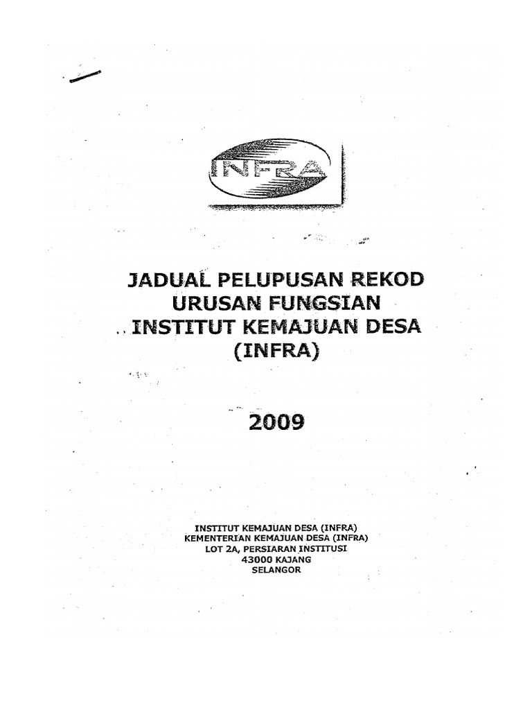 09-JPR INFRA (Inst. Kemajuan Desa) 2009 | PDF