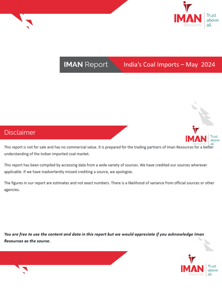 Iman's Monthly India Coal Report - May 2024 | PDF | Electricity ...