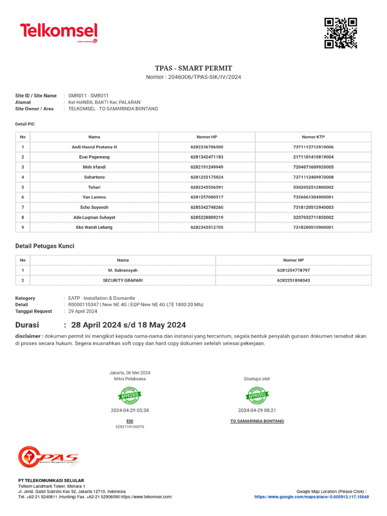 Pt Telekomunikasi Selular Contact Info Pdf Technology Engineering