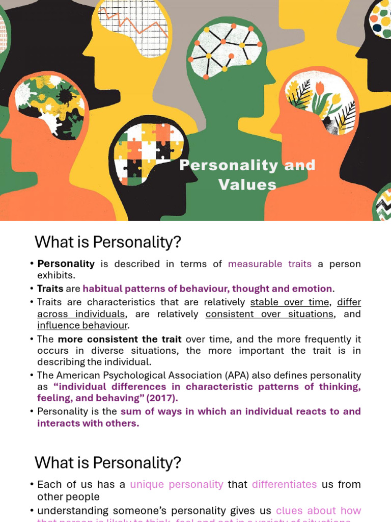 Personality And Values Pdf Self Efficacy Self Esteem