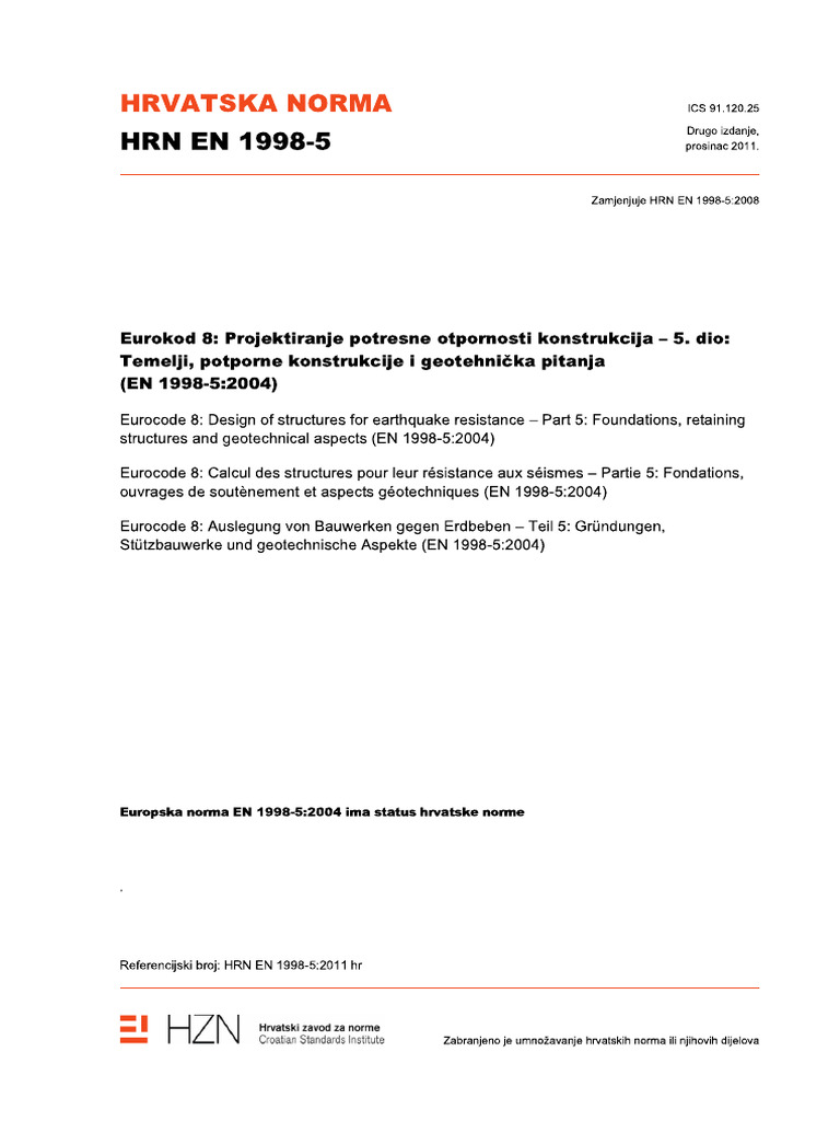 HRN EN 1998-5_temelji,PZ, | PDF