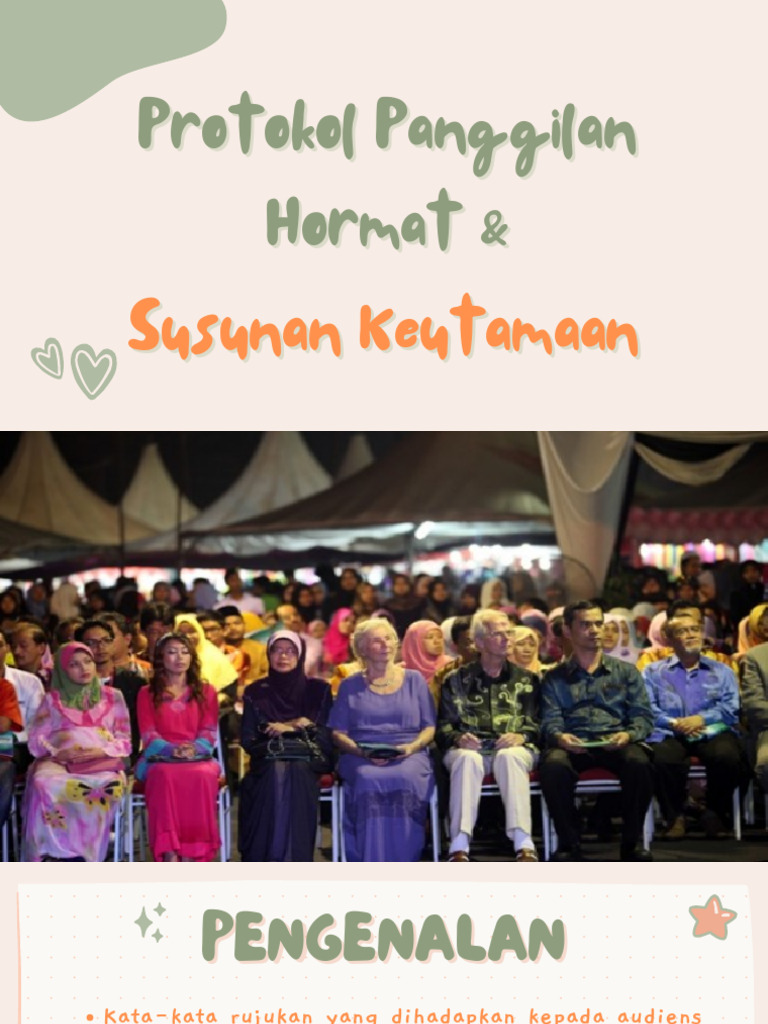 Topik 2 Nota Protokol Panggilan Hormat Susunan Keutamaan | PDF