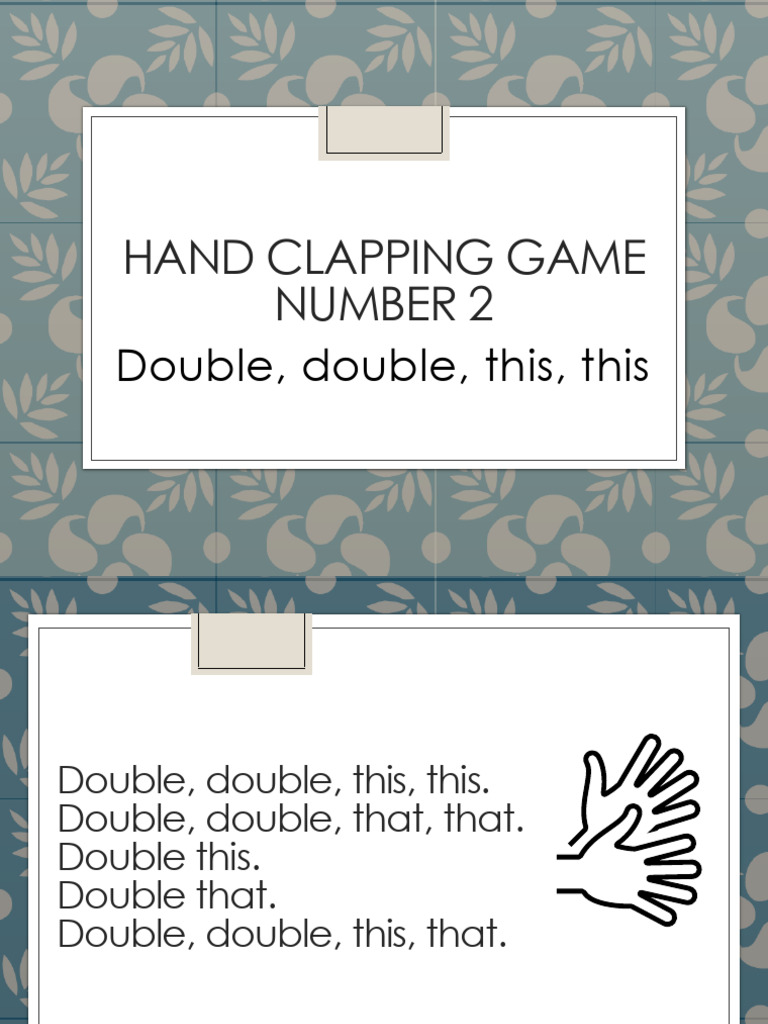 Clapping Game 2 | PDF