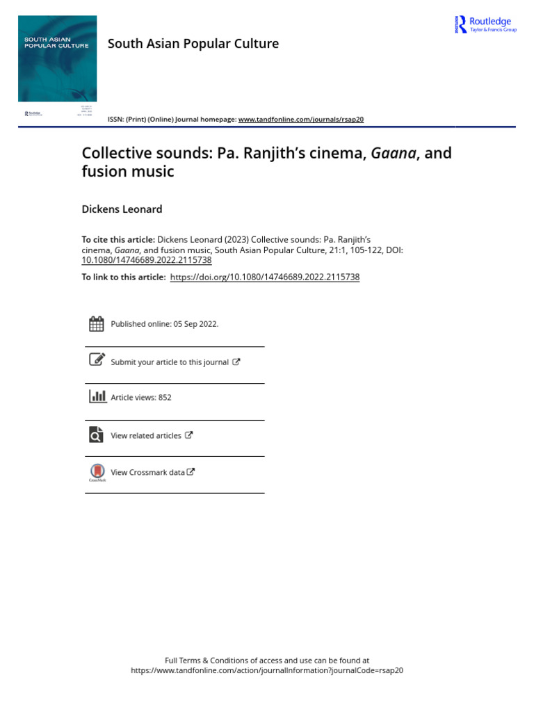 Pa. Ranjith's Anti-Caste Cinema and Music | PDF | History