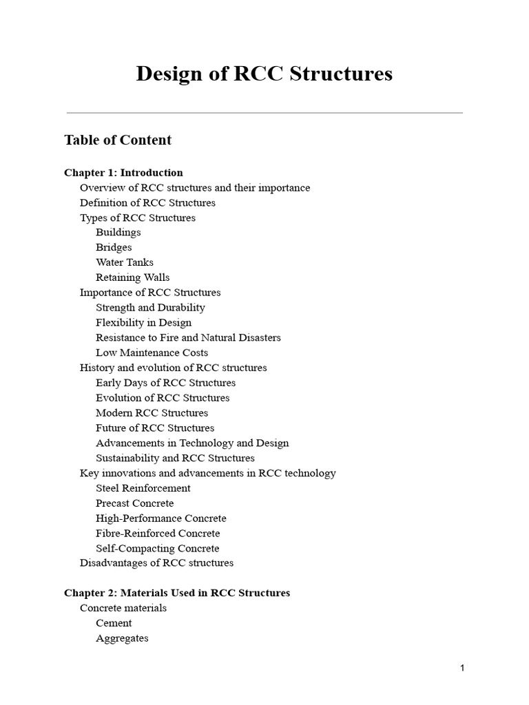 Design of RCC Structures | PDF | Concrete | Beam (Structure)