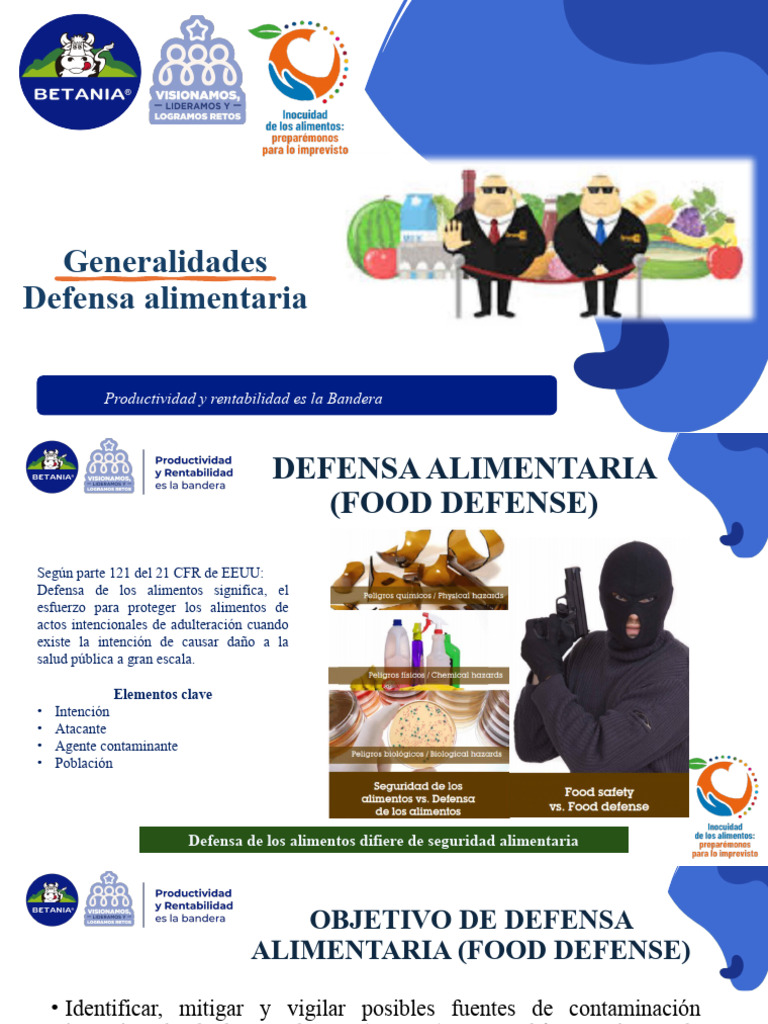 Defensa Alimentaria | PDF | Alimentos | Análisis de Riesgo y Puntos ...