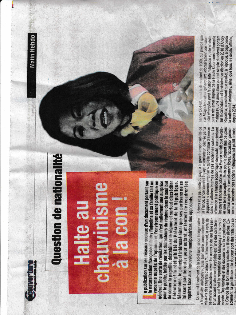 Halte Au Chauvinisme À La Con! | PDF
