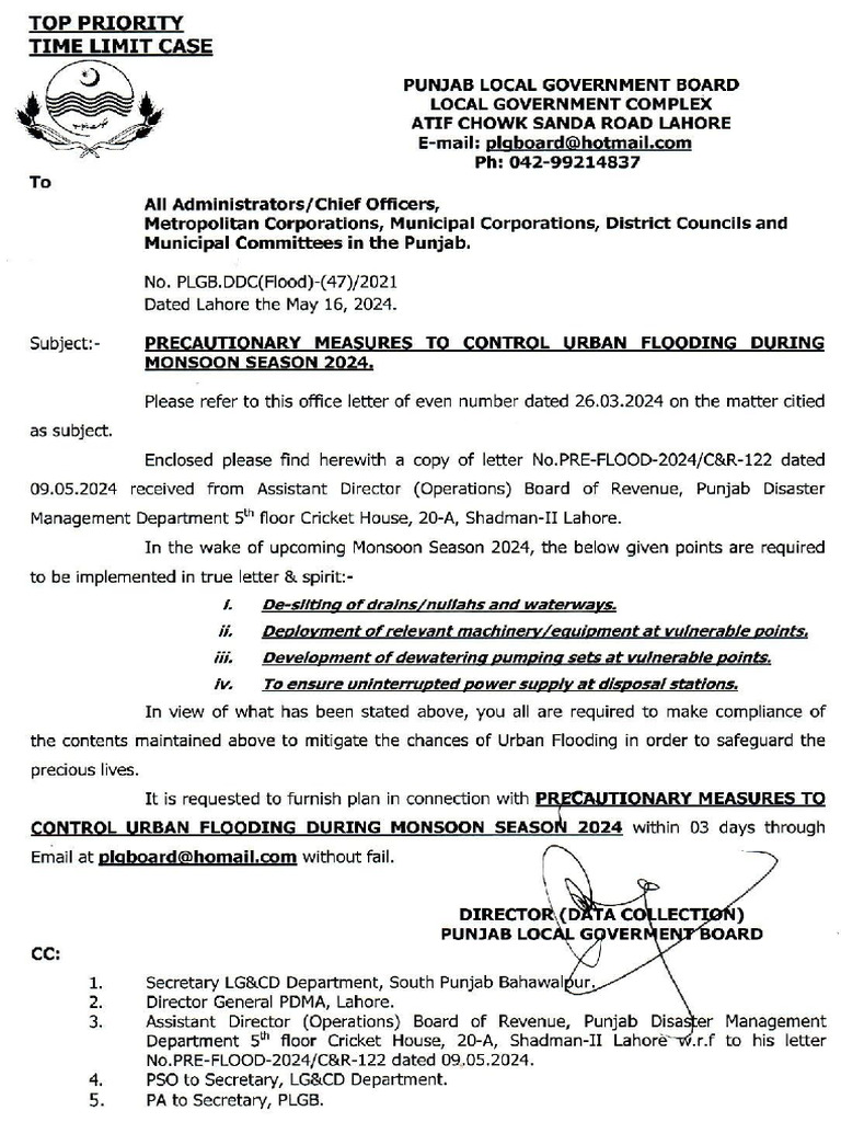 Precautionary Measures To Control Urban Flooding During Monsoon Season ...