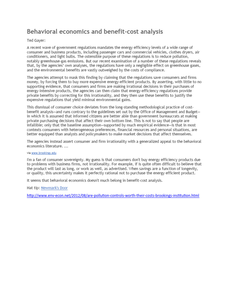 Behavioral Economics | PDF | Investment Fund | Efficient Market Hypothesis