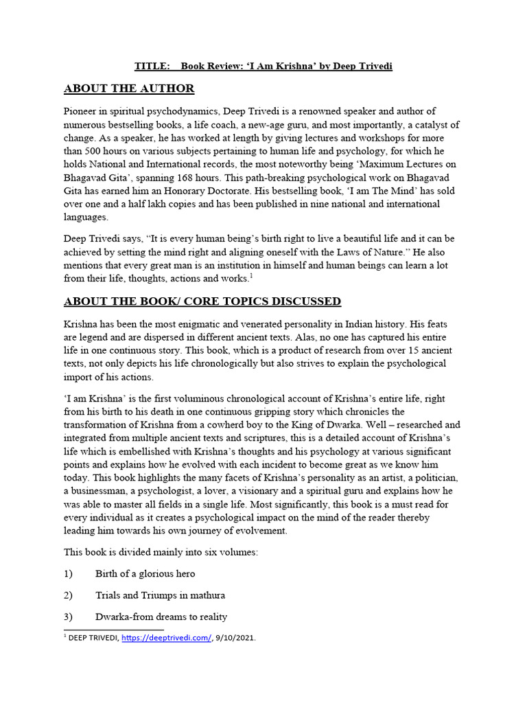 Book Review Iam Krishna | PDF | Krishna | Hinduism