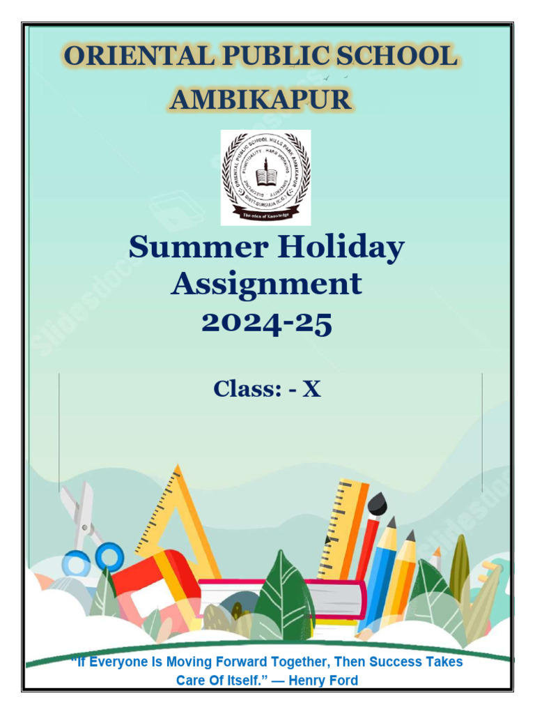 Summer Assignment - Class X | PDF | Artificial Intelligence | Intelligence (AI) & Semantics