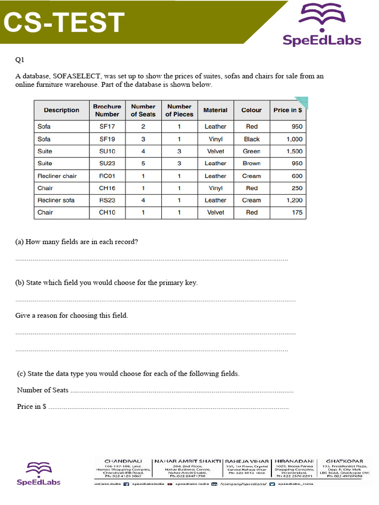 CS Assignment - Database | PDF | Databases | Data CS Assignment - Database | PDF | Databases | Data