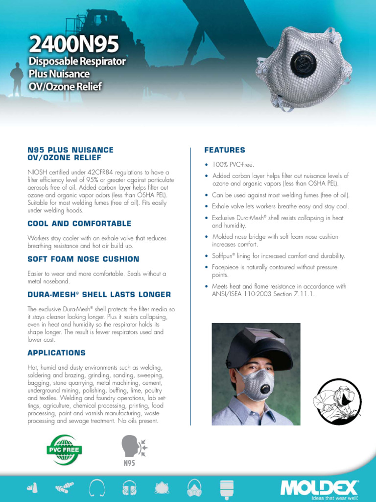 moldex-2400-n95 (1) | Download Free PDF | Occupational Safety And Health