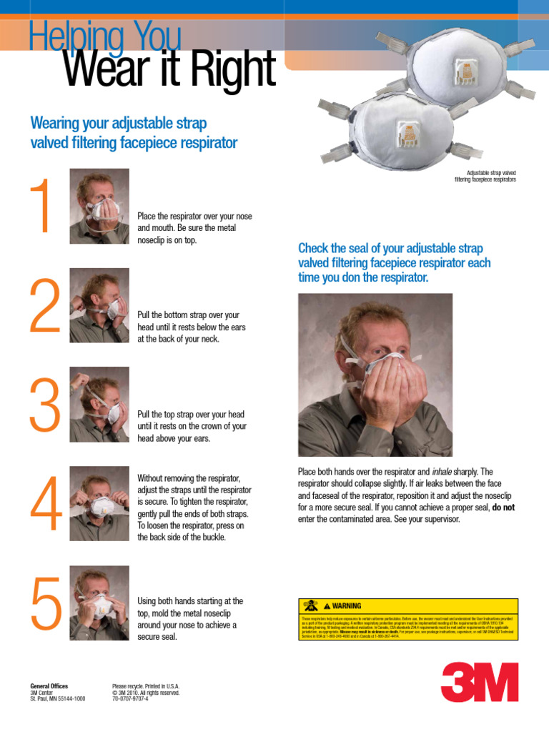 3m 8214 n95 Fitting Instructions | Download Free PDF | Equipment ...