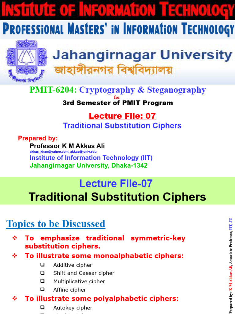 File 07. PMIT-6204 - Cryptography & Steganography - Traditional ...