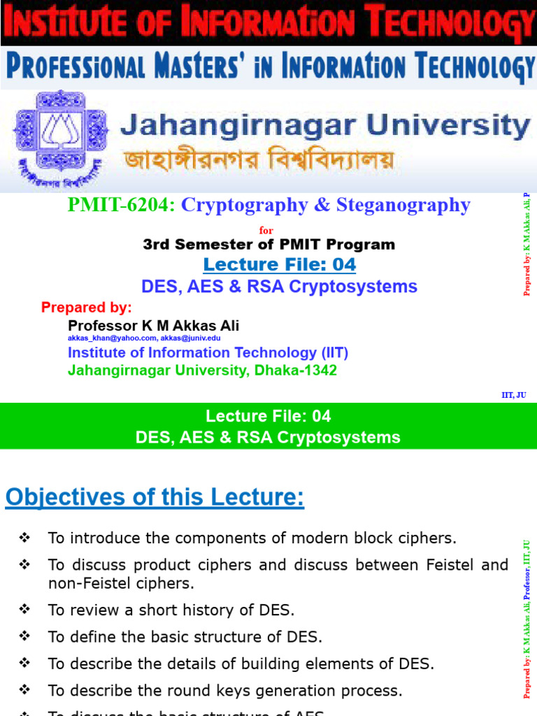 Cryptography Lecture: Block Ciphers | PDF | Public Key Cryptography | Cryptography