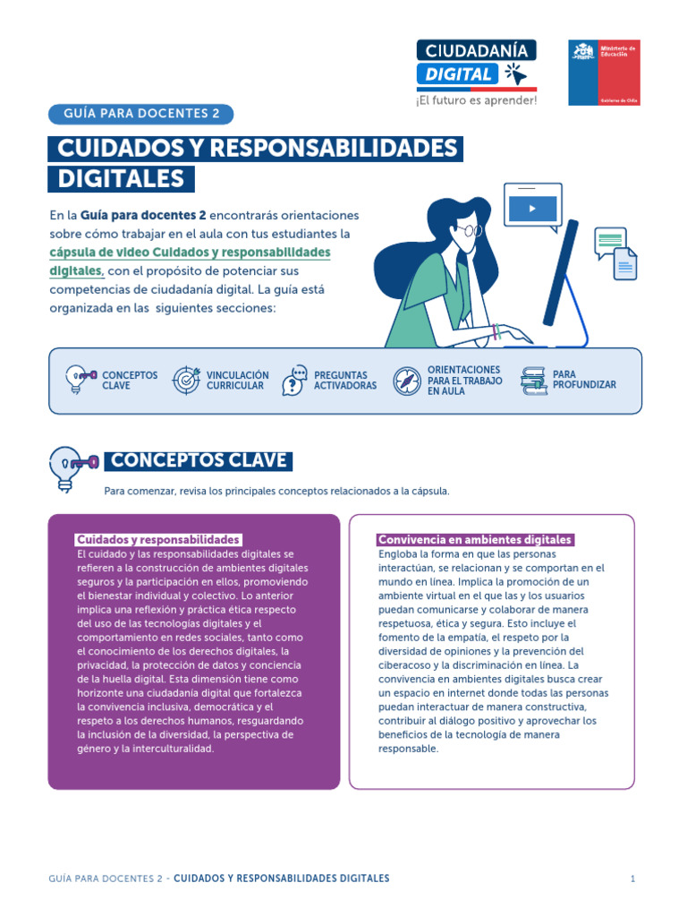 Guia-Docentes-2-Cuidado-y-responsabilidades-digitales | PDF | Acoso ...