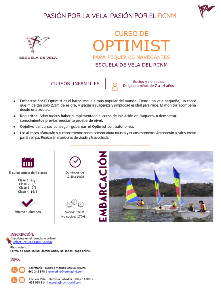 INFANTILES_NIVEL_2_Curso_iniciación_Optimist_MAYO-JUNIO_2024-1 | PDF